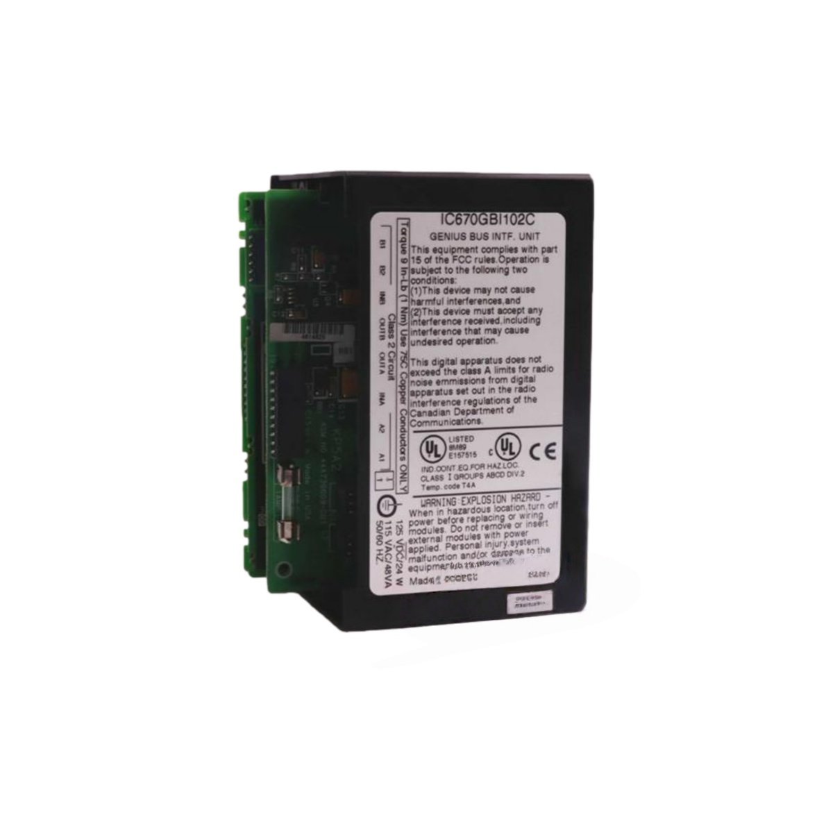 GE IC670GBI102 Genius Bus Interface Module